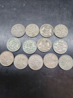 15xUK Britain Sixpence Silver Coins.D12 | eBay Australia