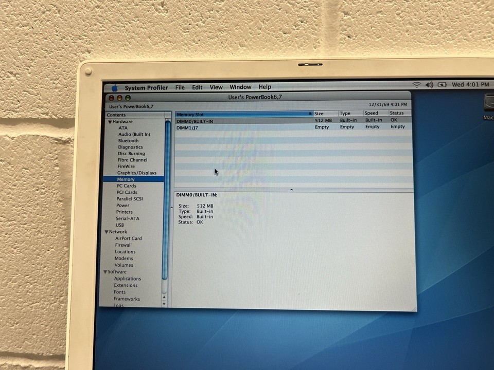 Apple iBook G4 - 1.42 GHz, 60gb HDD, 512mb RAM A1134 14.1" PowerPC G4 w ...