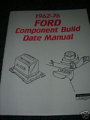 1962 - 1976 FORD ENGINE DATE CODE DECODER SHOP MANUAL | eBay