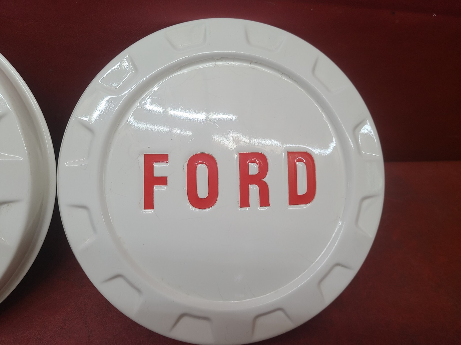 1961-1966 FORD F100 F150 TRUCK Bottle Cap Dog Dish Hubcaps 8" CLIP PAIR ...