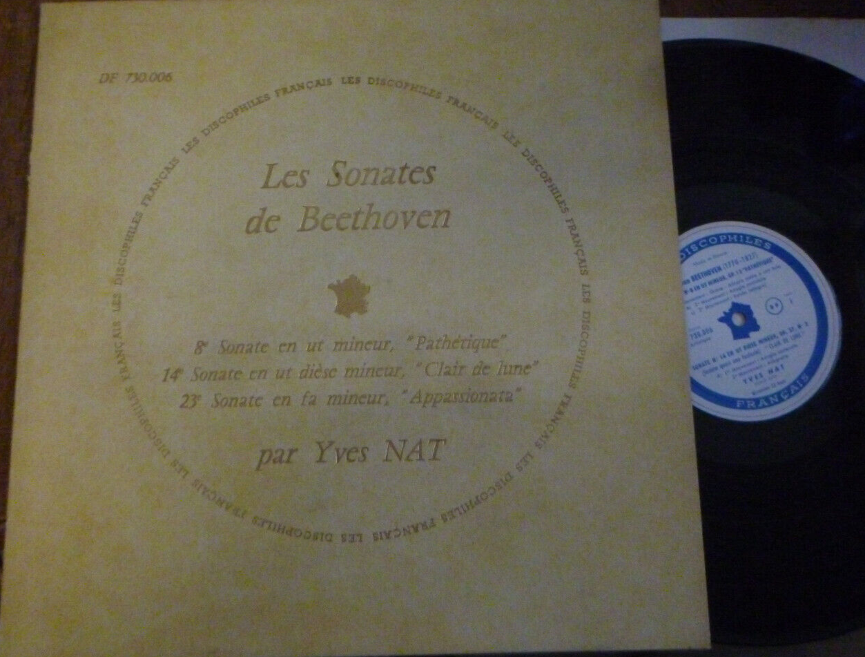YVES NAT / BEETHOVEN sonata nos 8 -14 & 23 / LES DISCOPHILES FRANCAIS ...