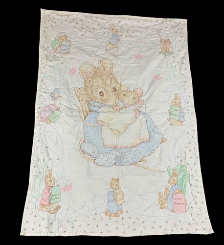 Peter Rabbit Baby Crib Nursery Quilt Blanket 43x31 Handmade Vintage | eBay