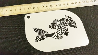Fish Scale Airbrush Paint Stencil Face Body Cake Kids Craft Water Gold ...