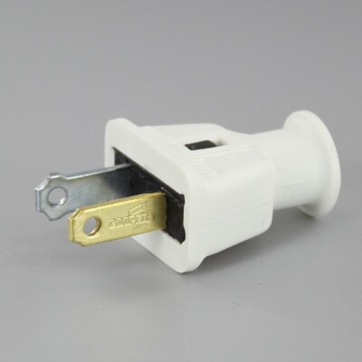 WHITE RUBBER POLARIZED LAMP PLUG 2-POLE, 2 WIRE LAMP PART NEW 30412J | eBay