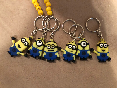 New Minions Keychains Lot Of Six Kevin Jorge Stuart Bob Despicable Me ...