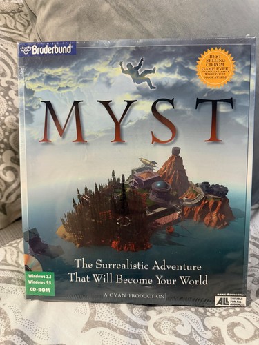 Myst CD-ROM Windows 95 Big Box PC Game 1996 Broderbund NEW SEALED MINT ...