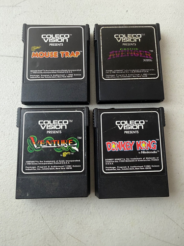 Colecovision Video Games Donkey Kong, Venture, Cosmic Avenger, Mouse ...