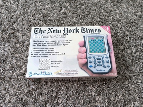 Excalibur The New York Times Electronic Chess Handheld Game Complete In ...