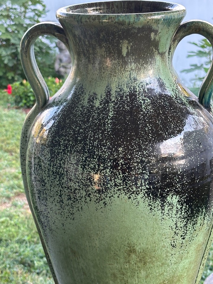 23" Huge NC Pottery Floor Vase J.B. Wayman Cole North Carolina Green ...