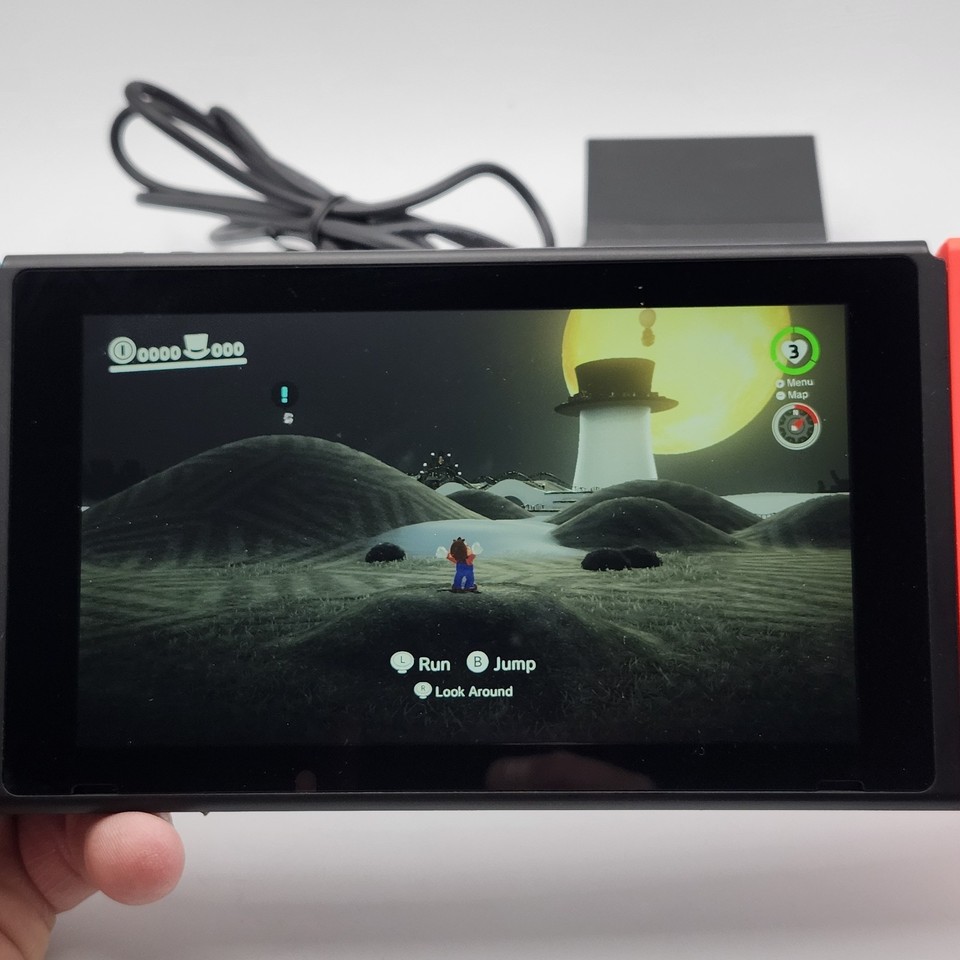Nintendo Switch v1 Video Game Console HAC-001 Red Blue w/ Charger NO ...