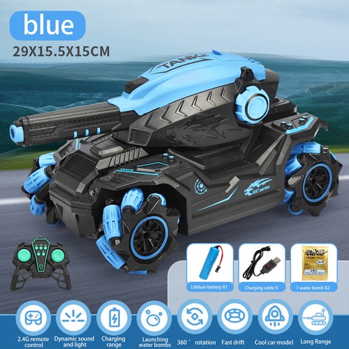 2.4G Electric Remote Control Water Bombs Tank Car 60 Degree Rotation ...