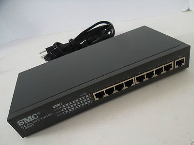 SMC EZ Switch 10/100 8-Port Desktop Switch w/Copper Gigabit Uplink SMC ...