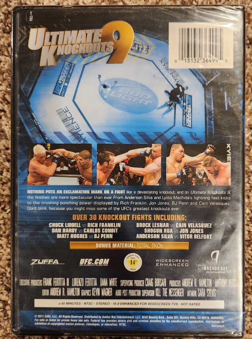 Ultimate Fighting Championship: Ultimate Knockouts, Vol. 9 (DVD, 2011 ...