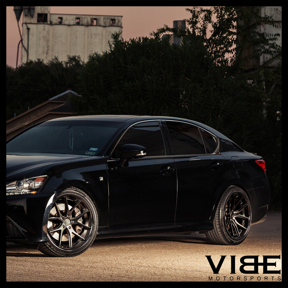 20" FERRADA FR2 BLACK CONCAVE WHEELS RIMS FITS LEXUS GS350 GS450 GS460 ...