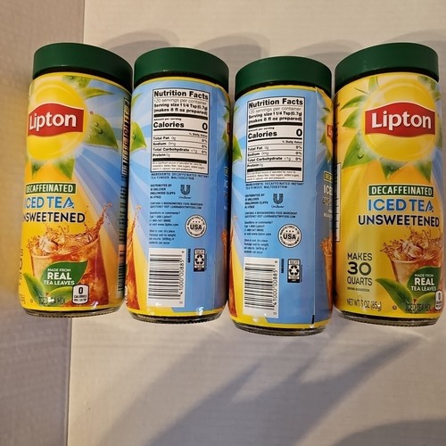 Lipton Iced Tea Mix Unsweetened Decaffeinated 3oz -Pack of 4 | eBay
