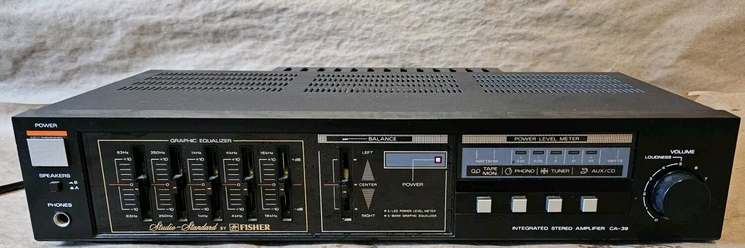 Fisher Studio Standard CA-39 Integrated Stereo Amplifier Amp w Graphic ...