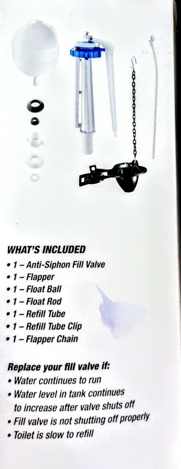 Hyper Tough Fill Valve and Flapper Kit M48E,easy install, adjustable ...