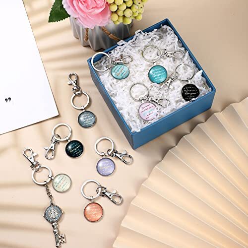 18 Pieces Inspirational Keychain Bulk Employee Appreciation Key Chain ...
