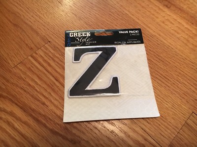 Greek Style Fashion Art Iron-On Greek Letter Z (Zeta), New | eBay