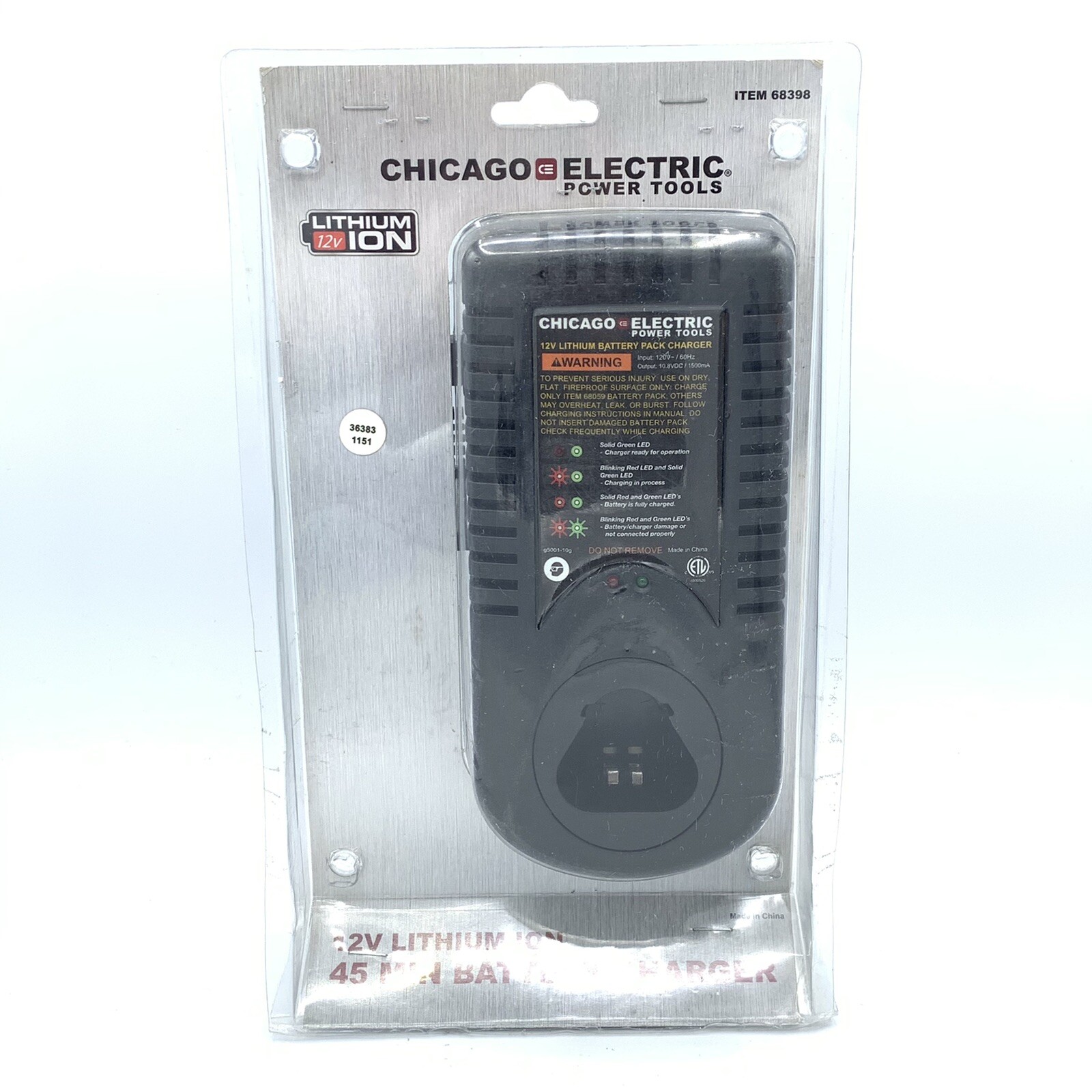 Chicago Electric Battery Charger 12v Lithium Ion G5001-10g for sale ...