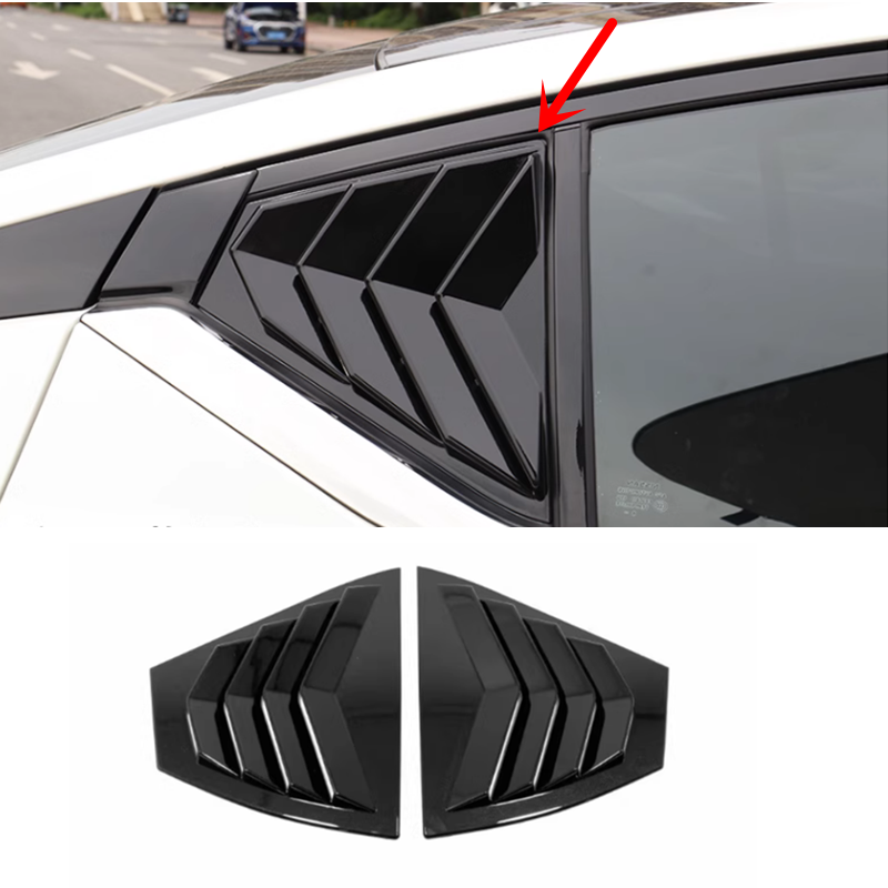For Nissan Sentra 2020-2024 Bright Black Vent Window Scoop Louver Cover ...