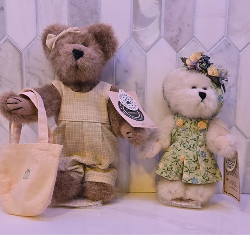 NWT Boyds Bears Bearwear Retired Becca and Ruth with Stands | eBay