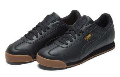 Puma Roma Classic 366408-02 Sneakers Men's Black Leather Lifestyle ...