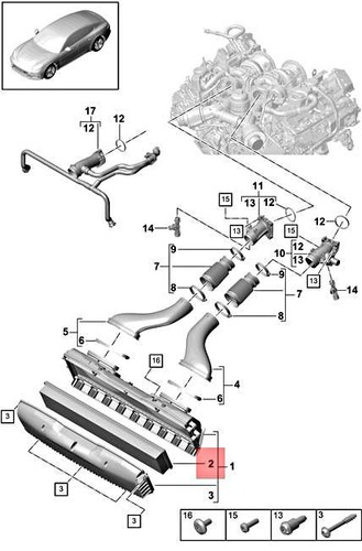 Genuine PORSCHE Panamera 971 97A 97B 97C Air Filter Element 971129620B ...