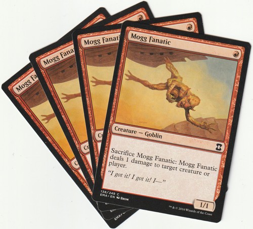 4 MAGIC The Gathering MOGG FANATIC Red Creature PLAYSET EMA/EN NM/EX | eBay