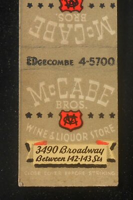 1940s McCabe Bros. Wine & Liquor Store 3490 Broadway bet. 142-143 Sts ...