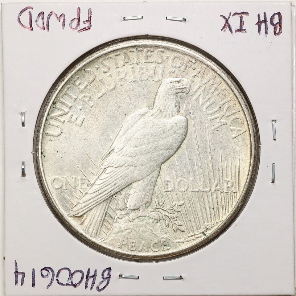 1921 $1 High Relief Peace Silver Dollar with UNC Detail Cleaned # ...