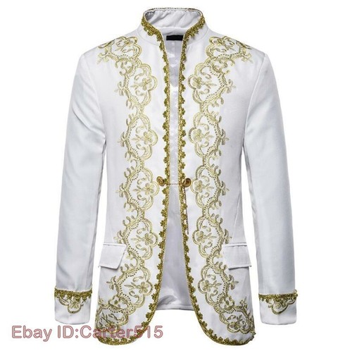 Mens Court Style Opera Stage Costumes Suit Jacket Formal Dress Ball ...