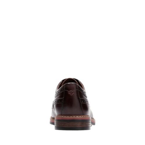 NEW CLARKS BOSTONIAN MELSHIRE WING COGNAC LEATHER LACE UP WINGTIP ...