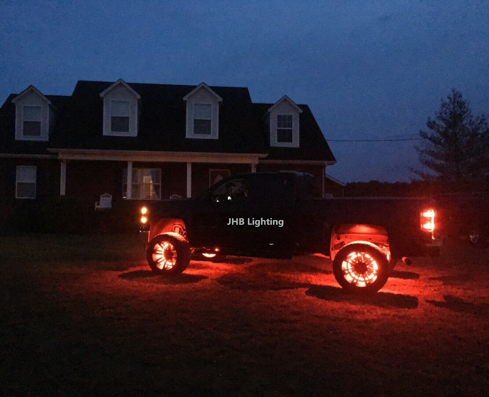 15.5"Bluetooth RGB Color Change LED Truck Wheel Lights +6pcs RGB Rock ...