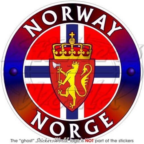Norwegen NORWAY NORGE Kongeriket Noreg Norwegische 100mm Auto Aufkleber ...