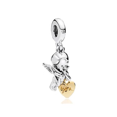 Angel Heart Charm 925 Sterling Silver Charm for Bracelet Necklace ...