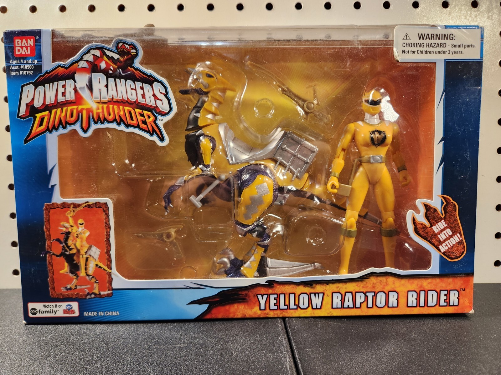 Power Rangers Dino Thunder Yellow Raptor Rider w 5" Ranger New! | eBay