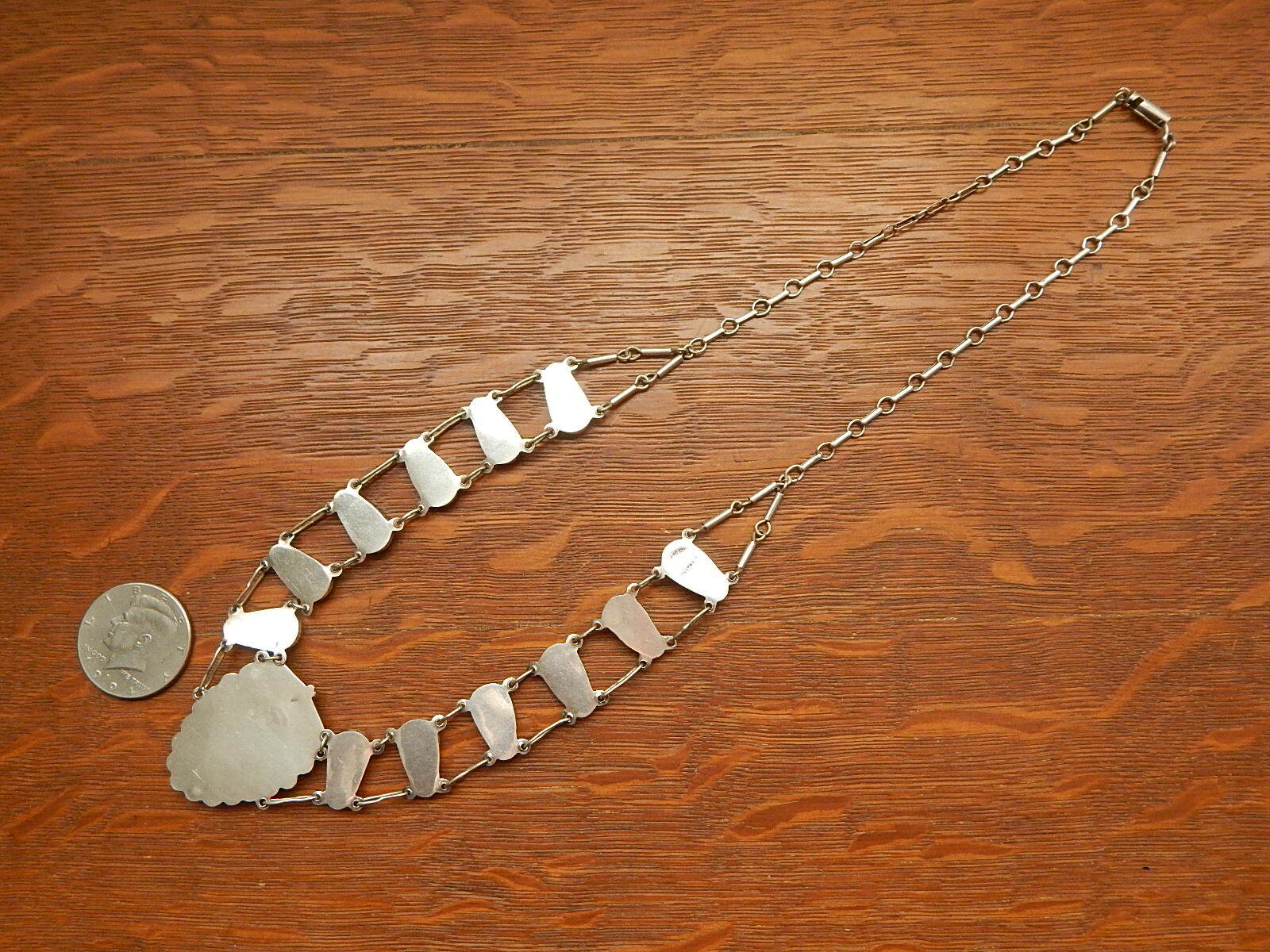 Vintage Mayon Aztec Carved Abalone Face Sterling Silv… - Gem