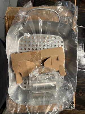 Pampered Chef BBQ Grill Roasting Pan Tray Basket & Beer Can Chicken ...