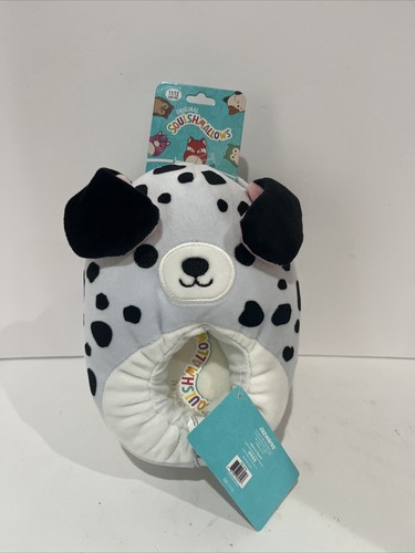 Squishmallows Plush Slippers DALMATIAN DOG (Kids Size 11/12) Gray Black ...