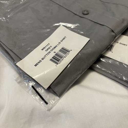 2 NEW Walgreens Logo Employee Uniform Shirt Men Small Gray L/S Button ...