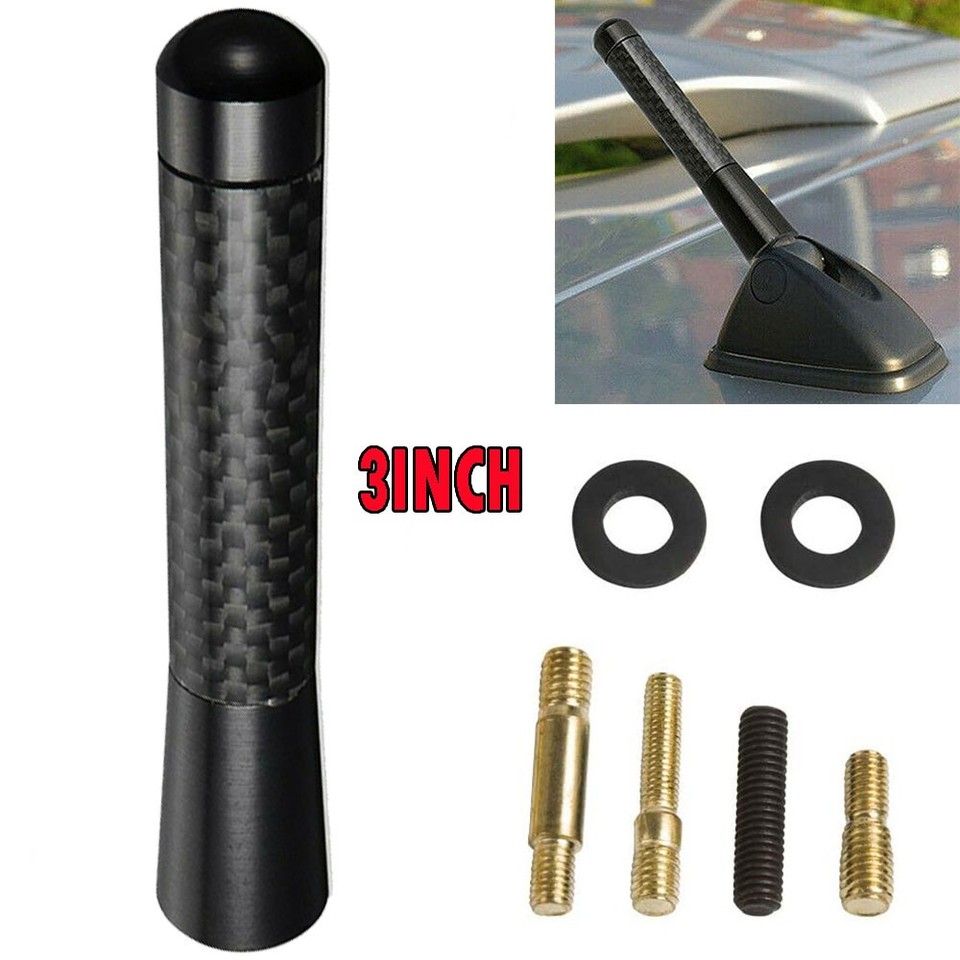 3" Car Carbon Fiber Radio Aerial Bee Sting Mast Antenna Ariel Arial ...