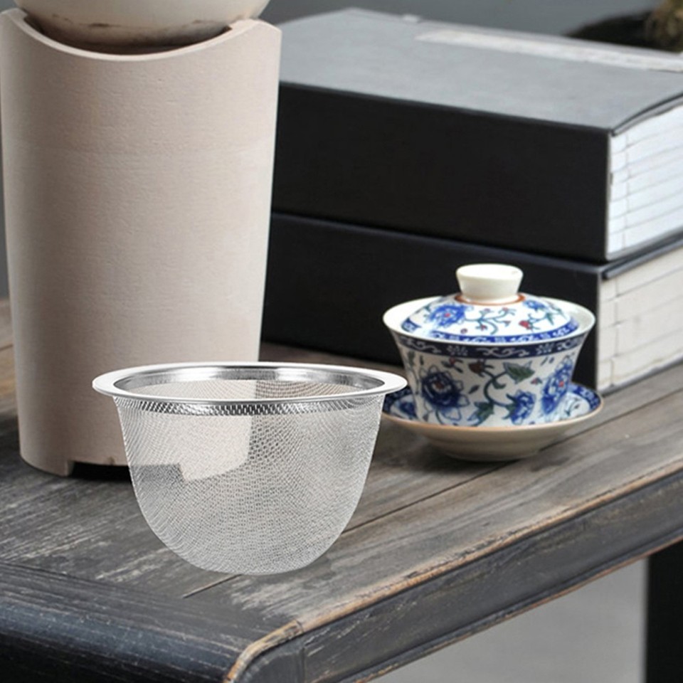 10 Pcs Mesh Tea Strainer Filter Stainless Steel Fine Steeper Basket | eBay