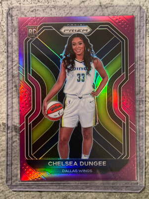 2021 Panini WNBA Prizm CHELSEA DUNGEE RC Rookie PURPLE Prizm /99 WINGS ...