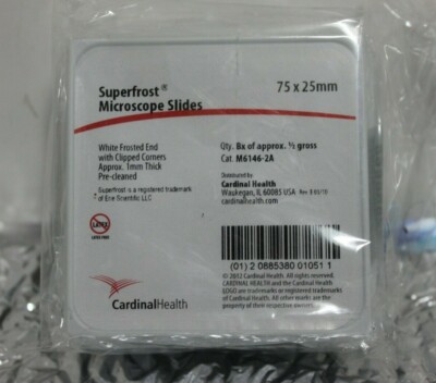 2 PACK Cardinal Health SuperFrost Microscope Slides White 75 x 25mm | eBay