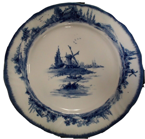10" Doulton Burslem Norfolk Dutch Windmill Blue Collectable Plate ...