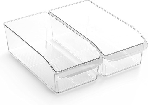 Plastic storage bins, small multi-use organizer for kitchen, pantry | eBay