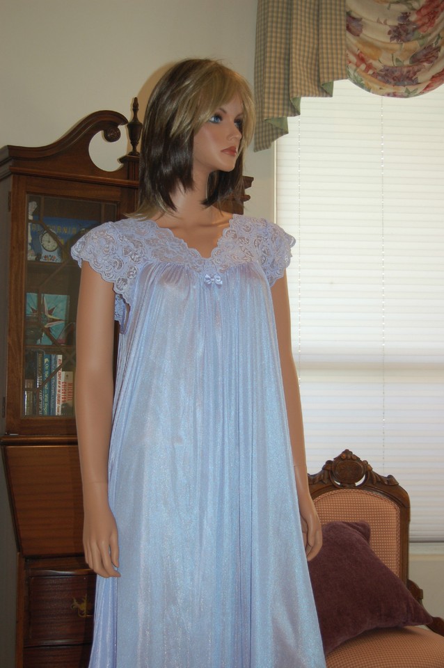 SHADOWLINE SILHOUETTE SATINTRIQUE NYLON NIGHTGOWN, SIZES S TO 3X ...