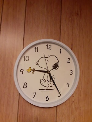 Peanuts Snoopy & Woodstock Wall Clock Works Rare Collectible Vintage ...