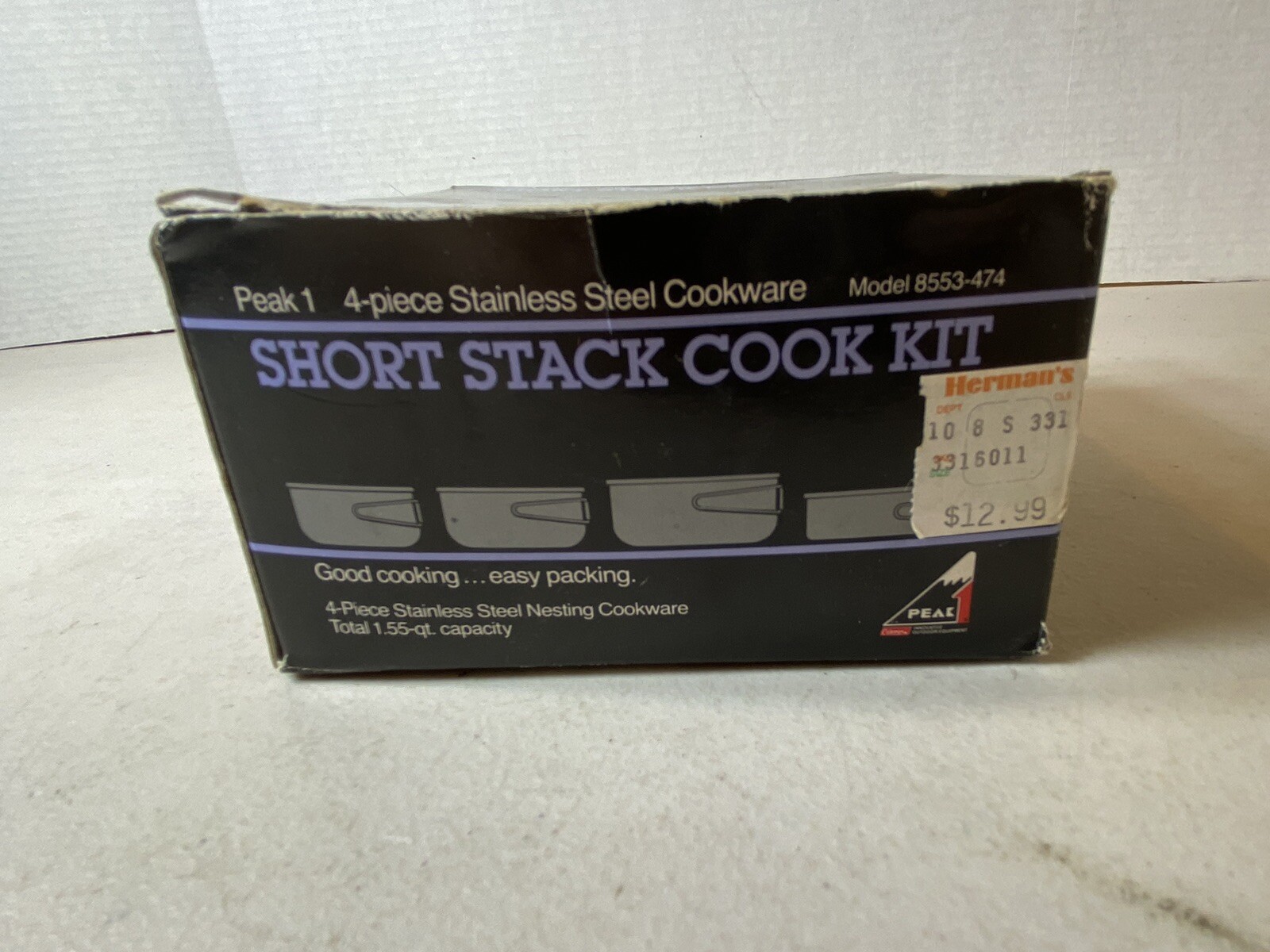 Short Stack Cook Kit camping cooking camp cookware Peak Coleman 11B90 ...